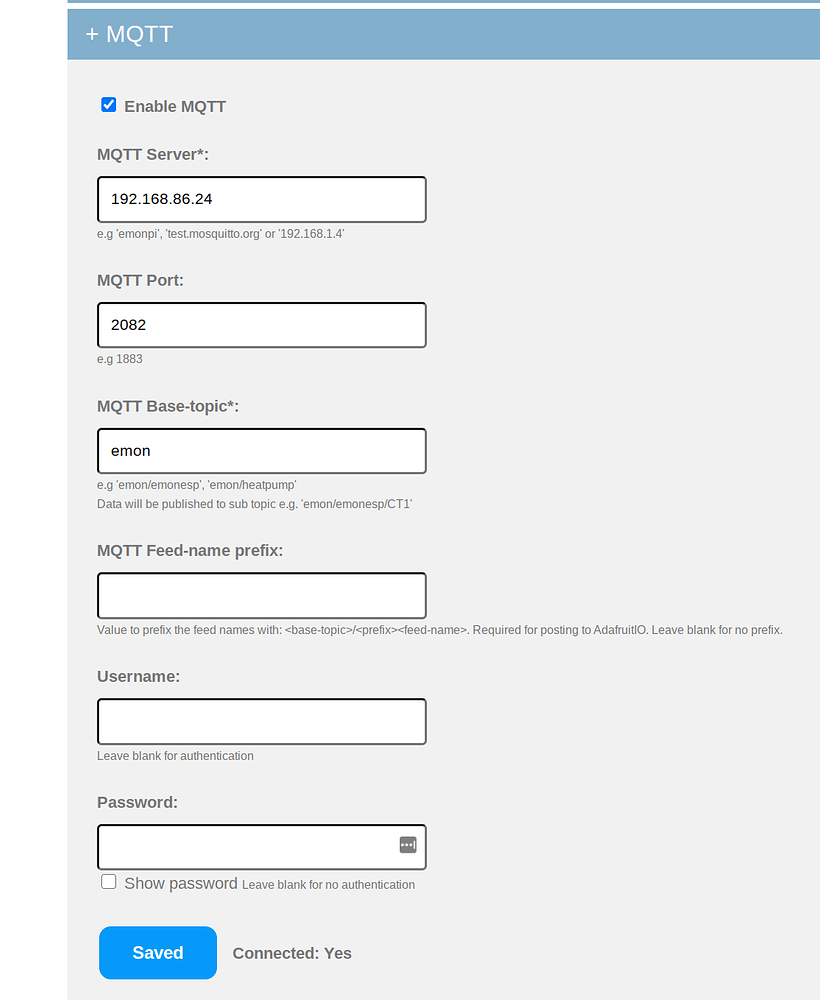 EmonESP Custom MQTT Port - emonESP - OpenEnergyMonitor Community