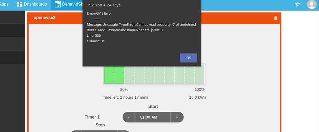 DemandShaper bug - Emoncms - OpenEnergyMonitor Community
