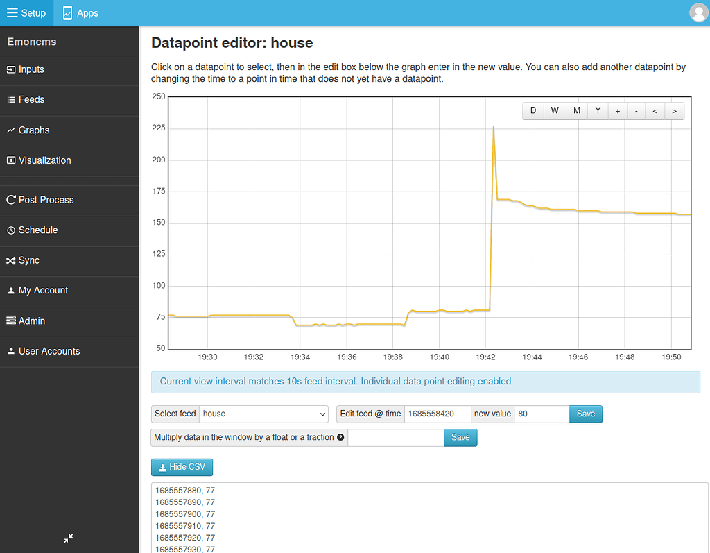 Updated emoncms datapoint editor - Emoncms - OpenEnergyMonitor Community