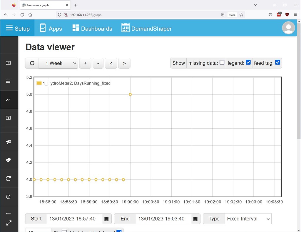 Sending data once per day but seems to be recorded every 1 or 10 seconds - Emoncms ...