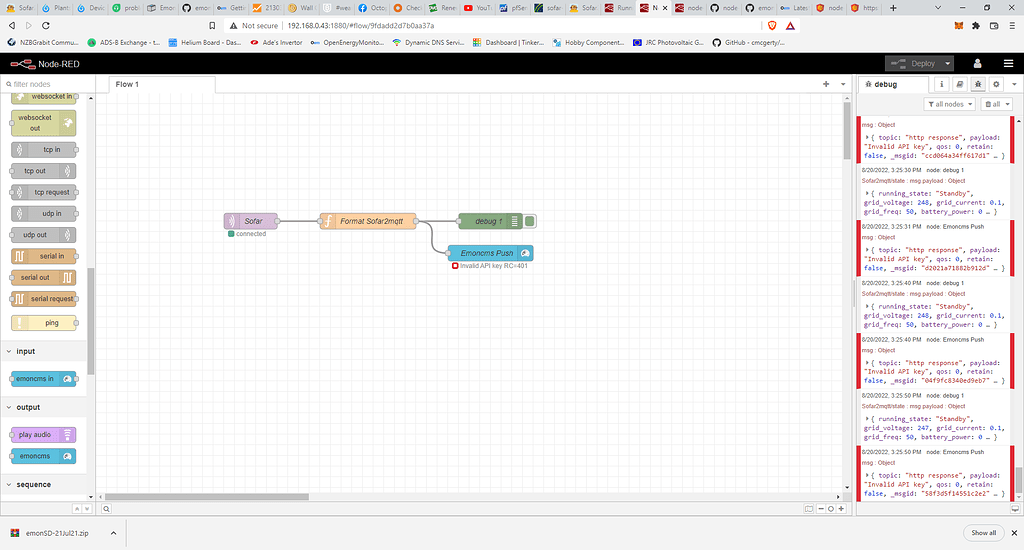 Node-red to EmonCMS problems - emonPi - OpenEnergyMonitor Community
