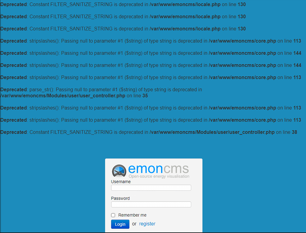Error after new installation - Proxmox - Installation - OpenEnergyMonitor Community