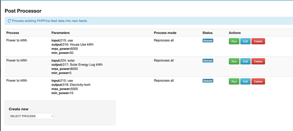 Post Process stuck in Queue - Emoncms - OpenEnergyMonitor Community